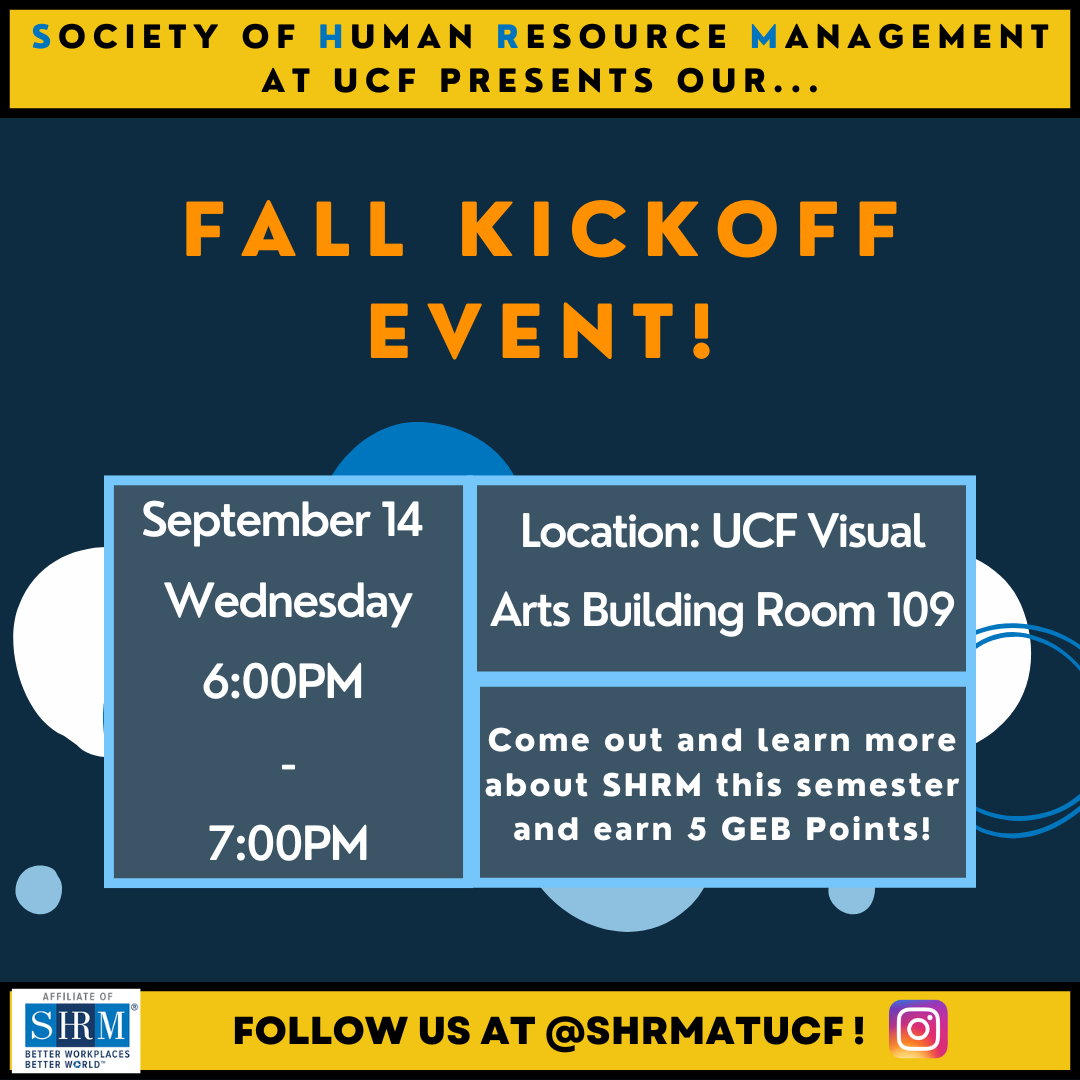 Come Join SHRM’s Fall KickOff Event! – Integrated Business Blog