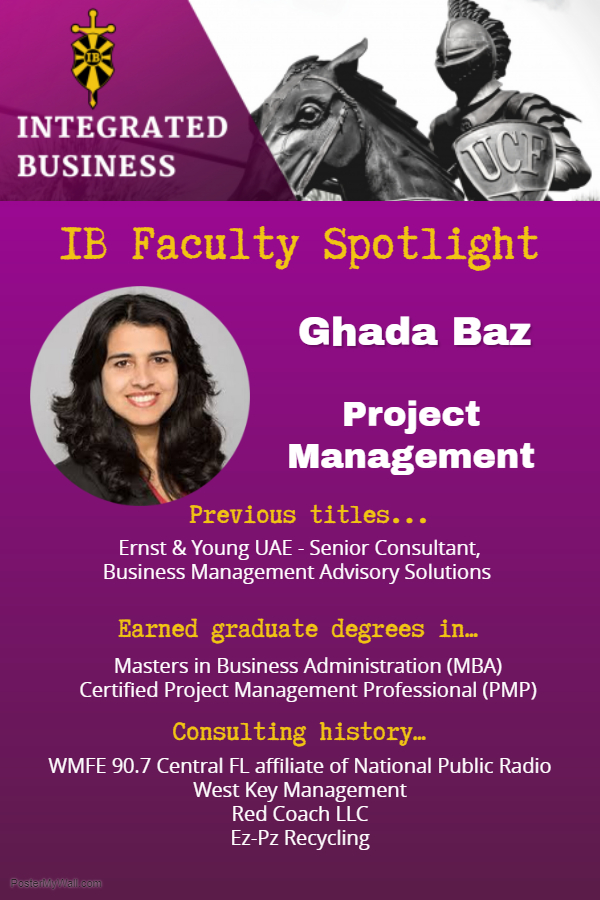 IB Faculty Spotlight: Dr. Ghada Baz – Integrated Business Blog