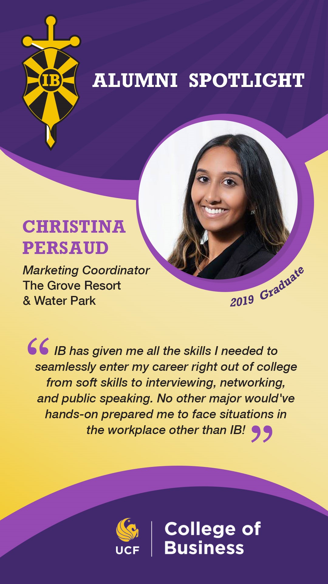 IB Alumni Spotlight: Christina Persaud – Integrated Business Blog